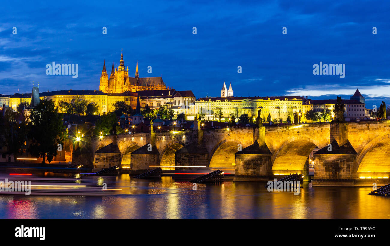 Sunset in Prague Stock Photo - Alamy