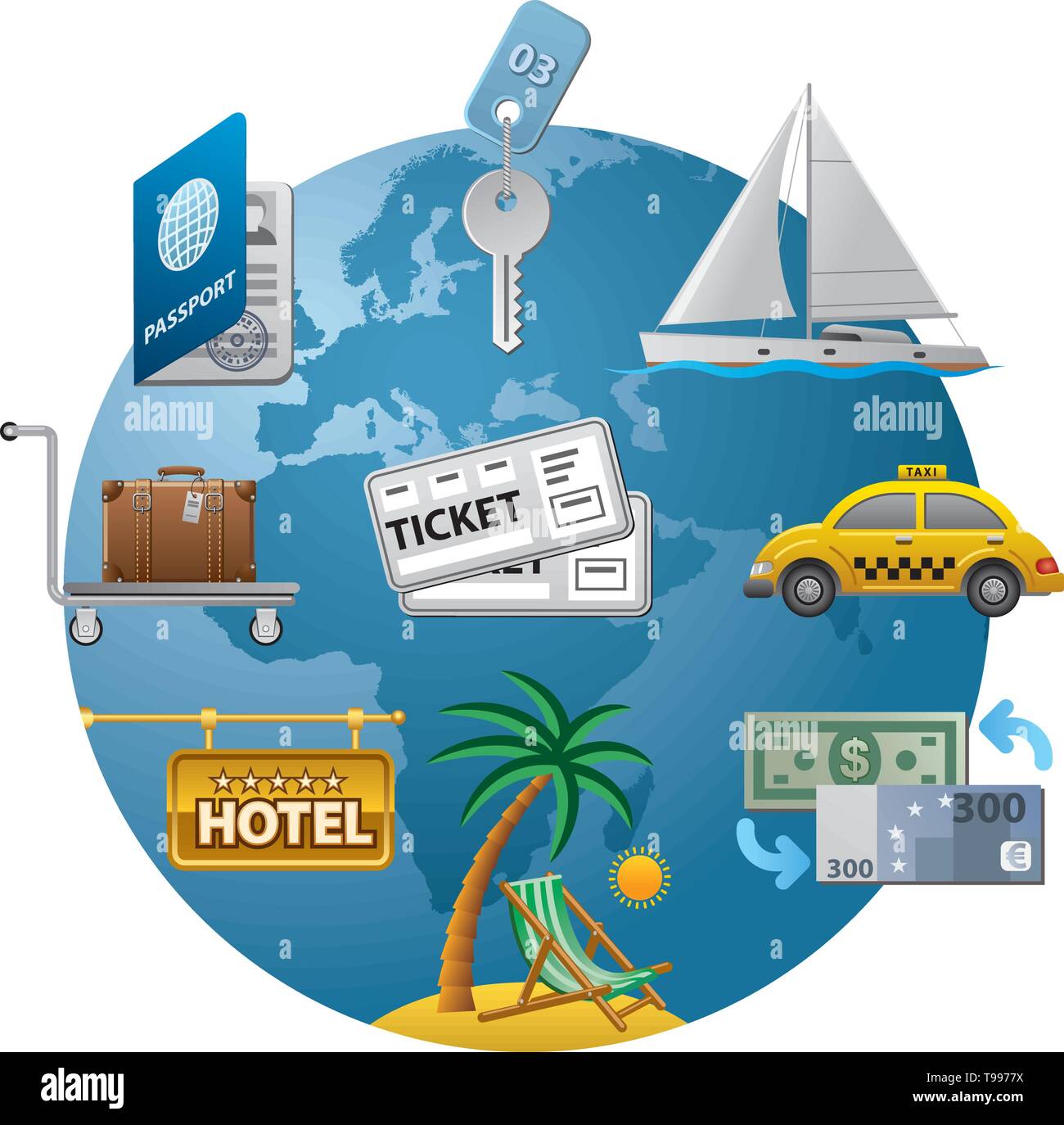 Travel money exchange Stock Vector Images - Alamy