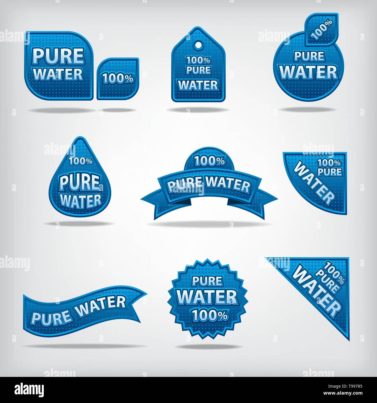 pure water labels Stock Vector Image & Art - Alamy