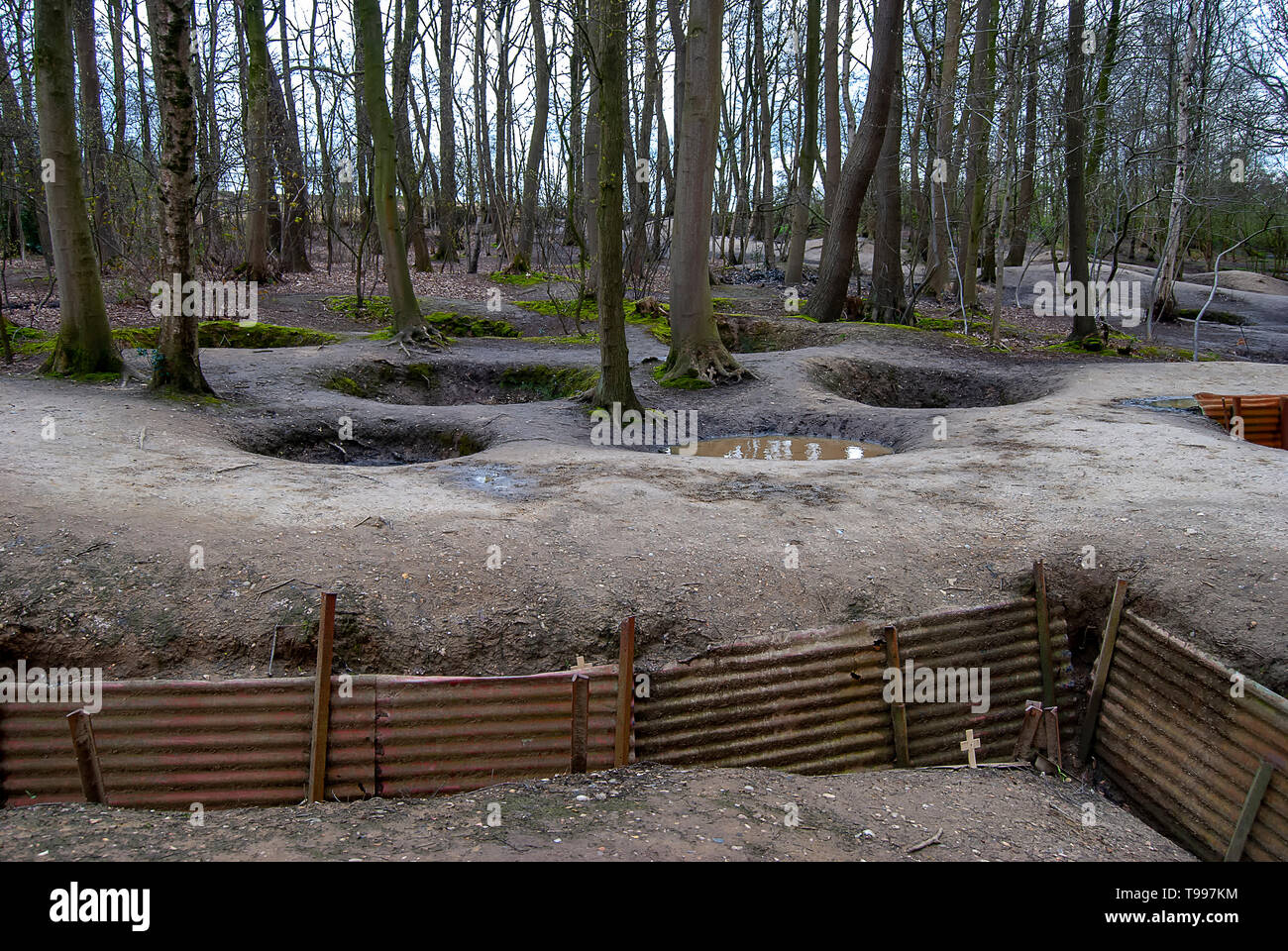 The preserved trenches at Hill 62 Sanctuary Wood on the Western Front ...
