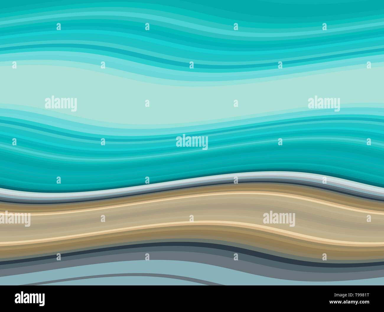 abstract waves background with light sea green, tan and pastel blue ...