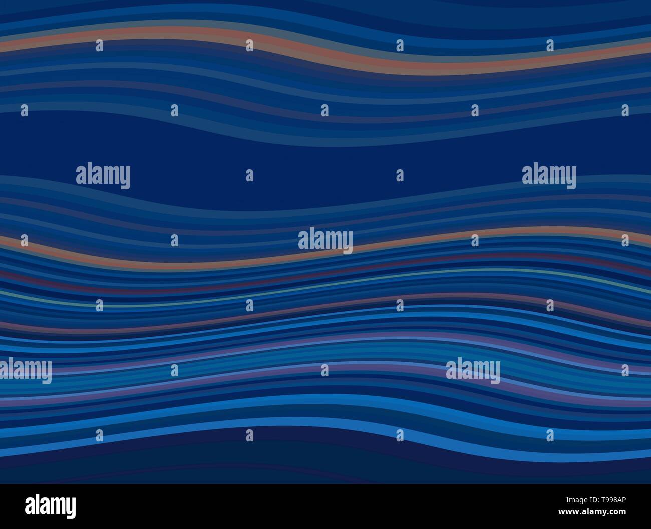 midnight blue, pastel brown and strong blue colored abstract waves ...