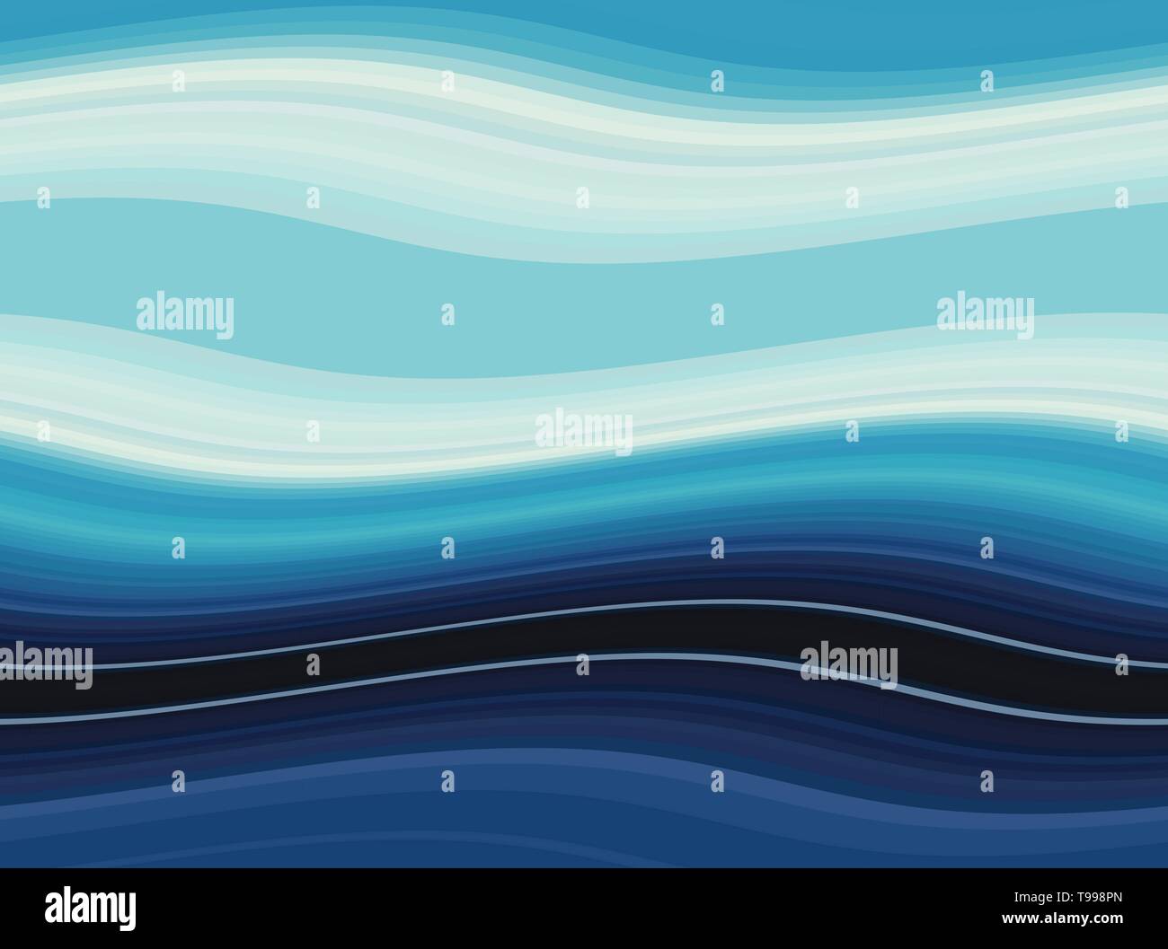 abstract waves background with very dark blue, light blue and steel ...