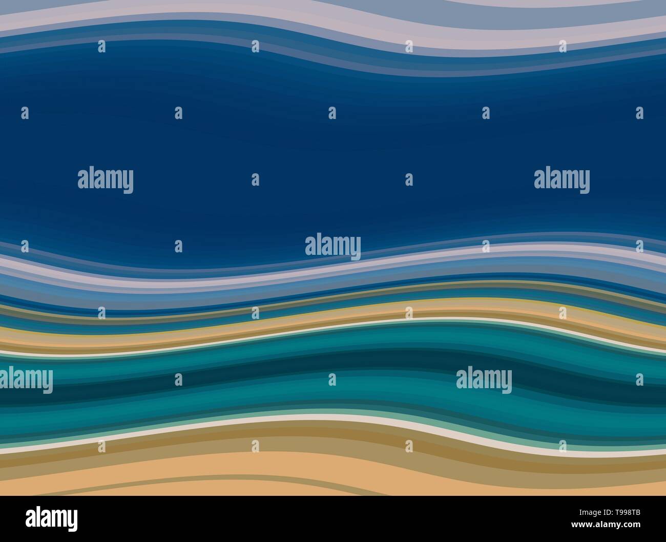 rosy brown, teal green and blue chill colored abstract geometric wave ...