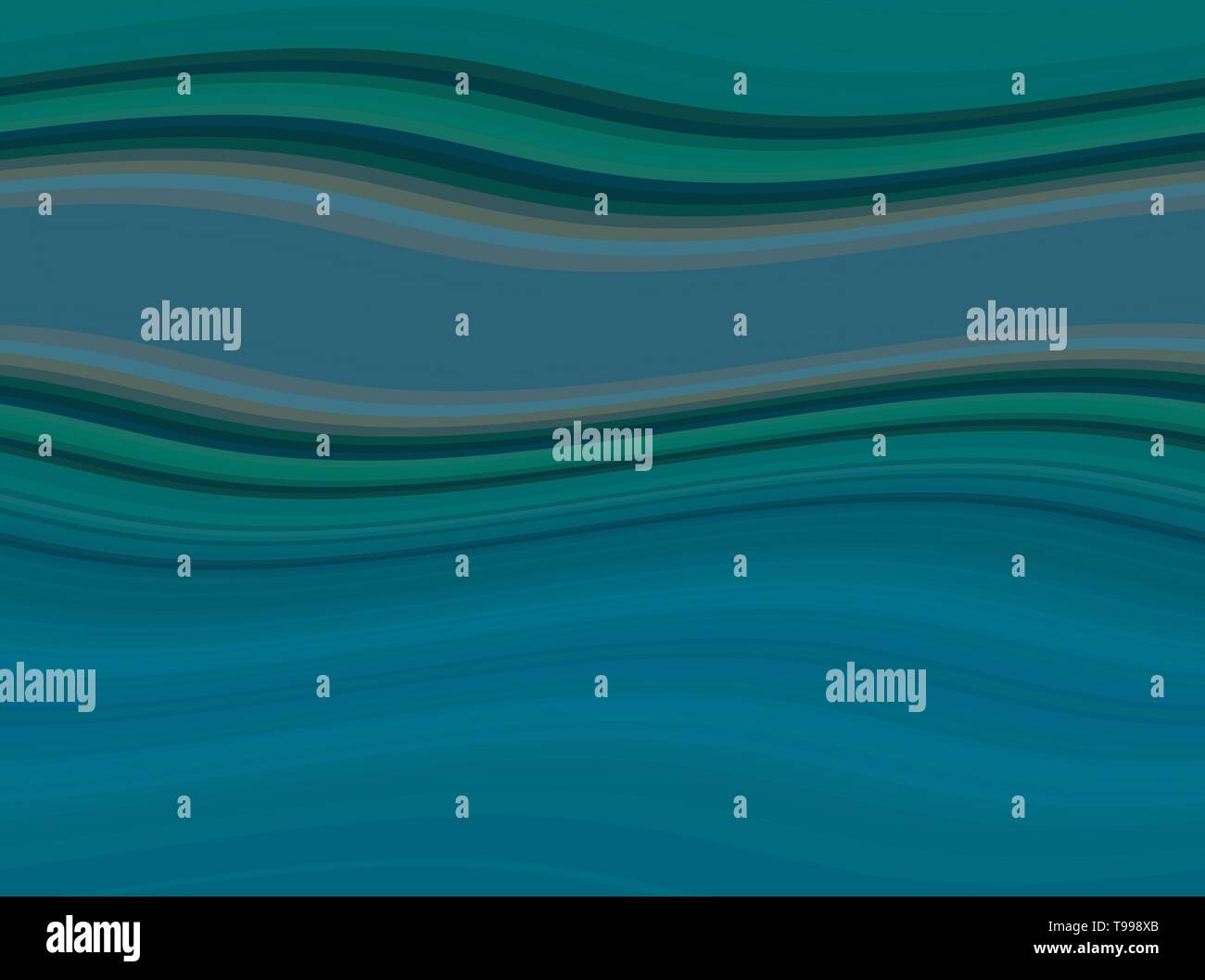 abstract waves background with teal green, teal and teal blue color ...