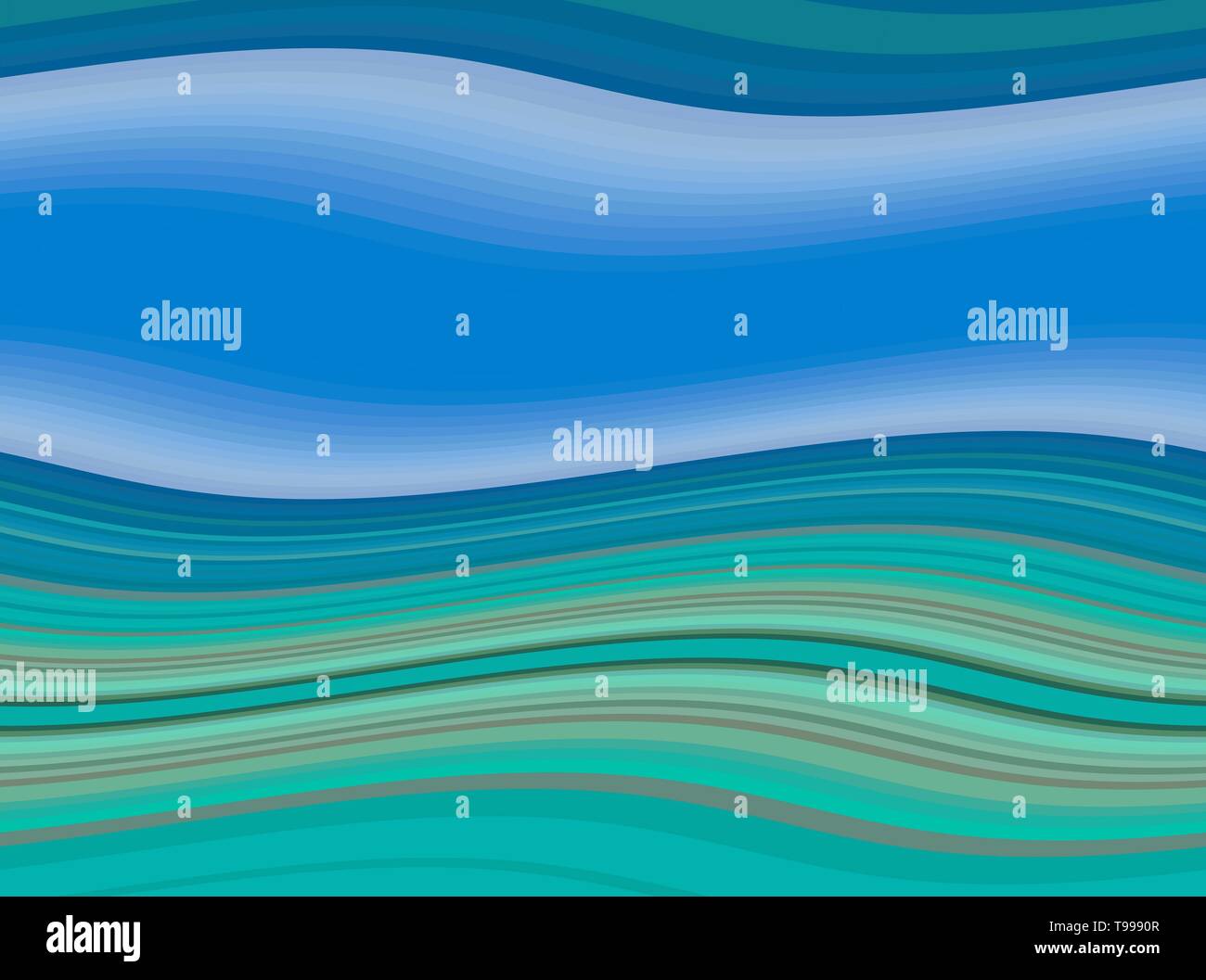 abstract waves background with cadet blue, dark cyan and sky blue color ...