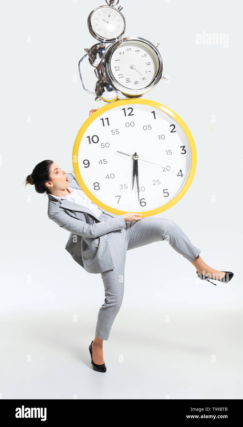 Young woman can't organize her worktime. Forced to constantly stay and ...