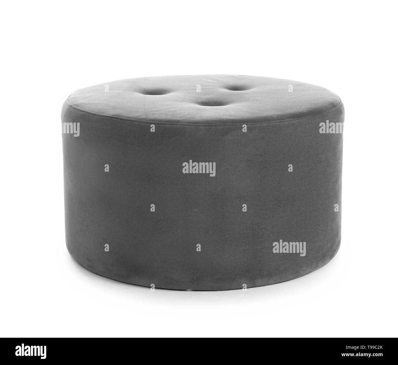 Comfortable ottoman on white background Stock Photo - Alamy