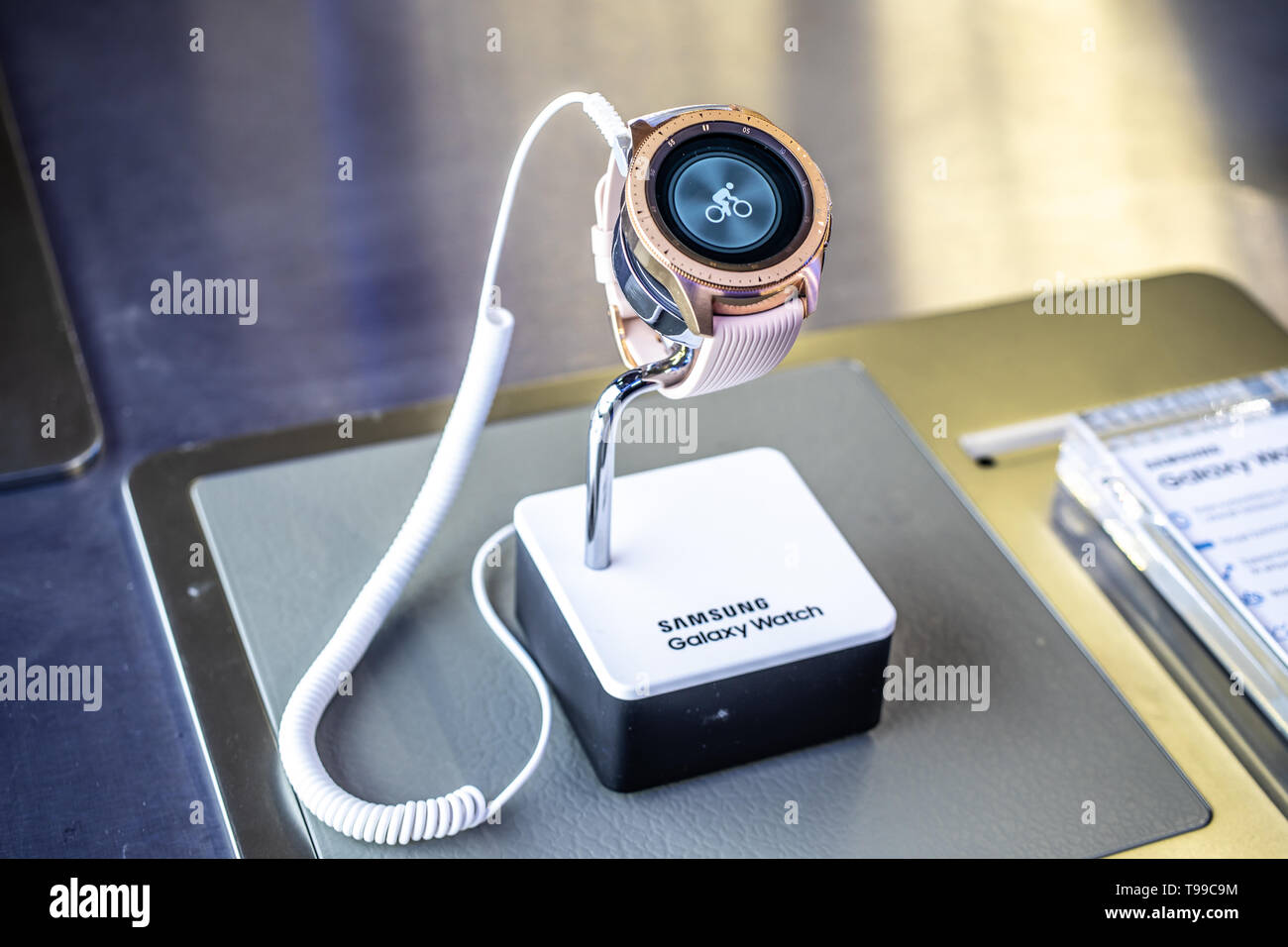 Nadarzyn, Poland, May 10, 2019: Samsung Galaxy Watch smartwatch on ...