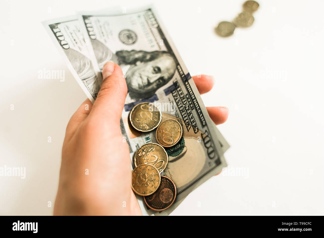 American money dollars cents on hi-res stock photography and images - Alamy