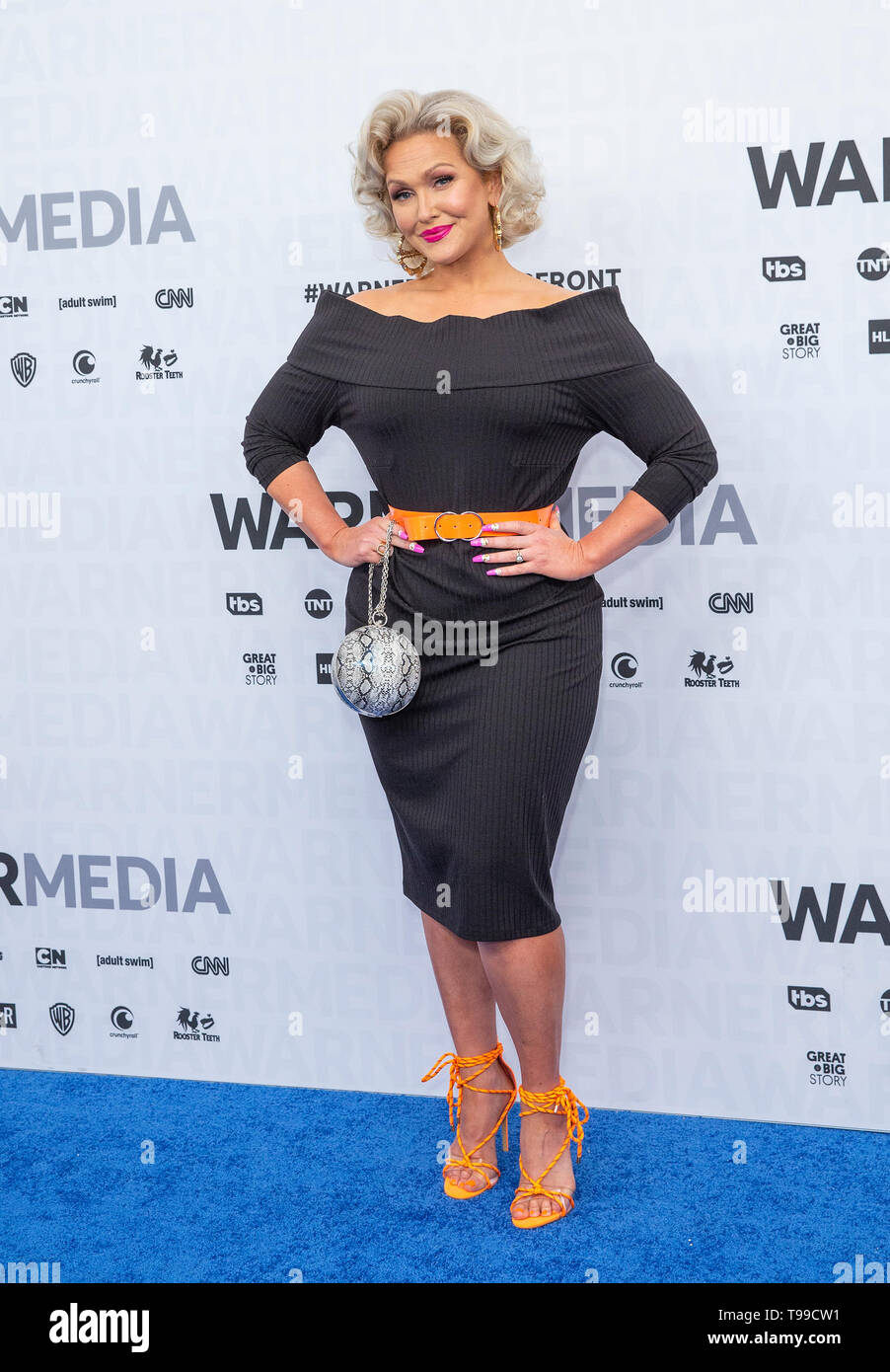 Jenn Lyon attends WarnerMedia Upfront 2019 arrivals outside of The ...
