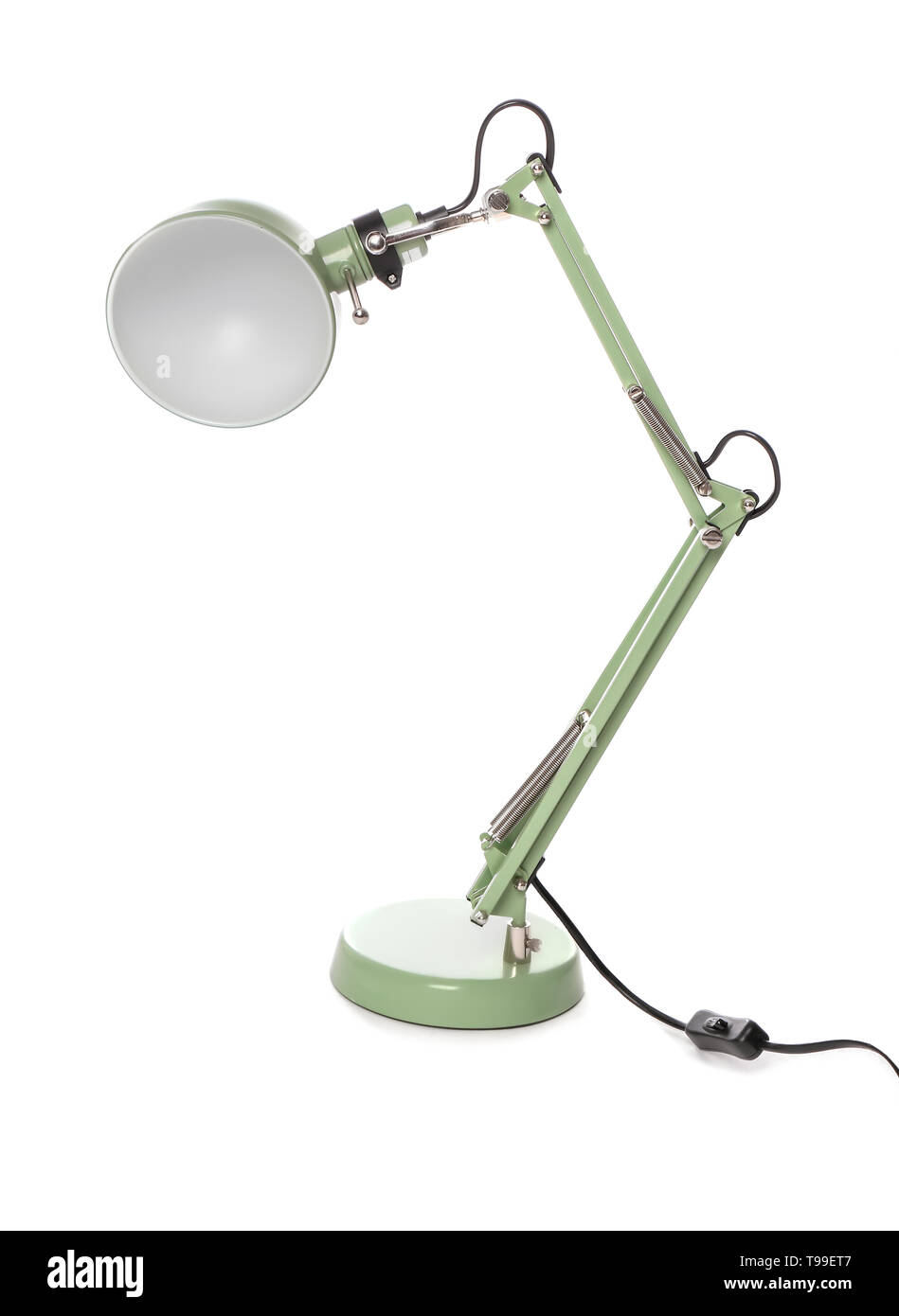 Table lamp on white background Stock Photo - Alamy