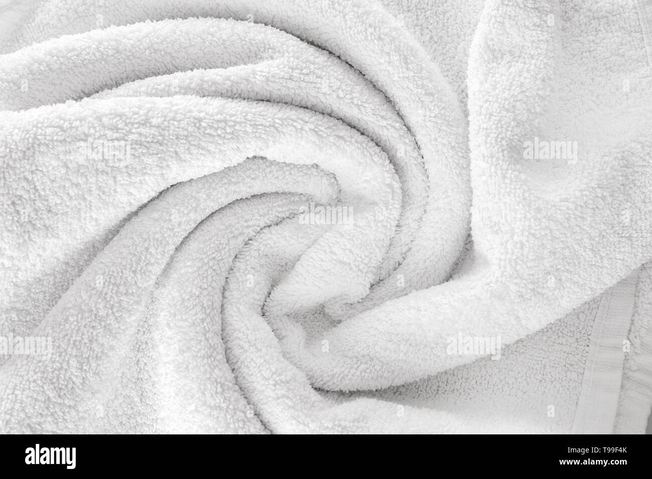 Crumpled soft towel, closeup Stock Photo - Alamy