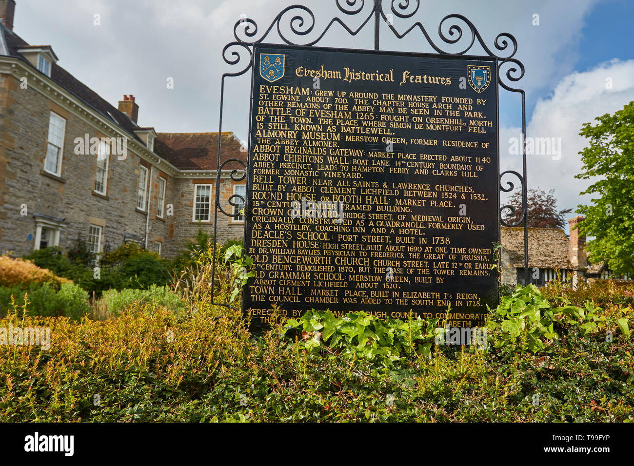 Sights to see in the centre of Evesham, Wychavon district ...