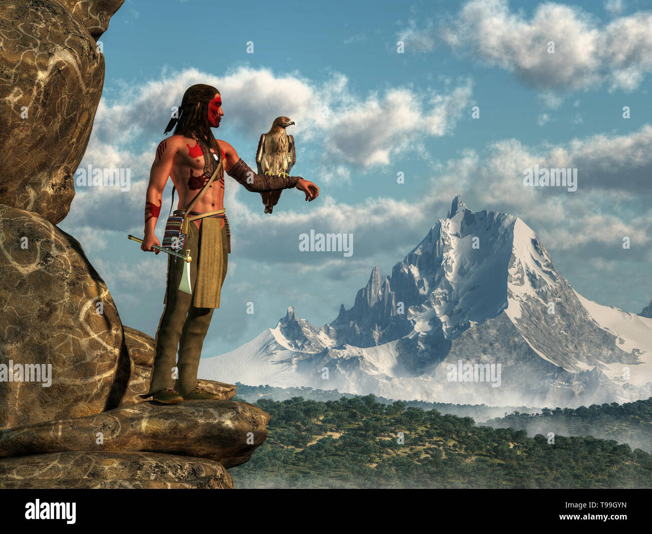 Native american hunter hi-res stock photography and images - Alamy