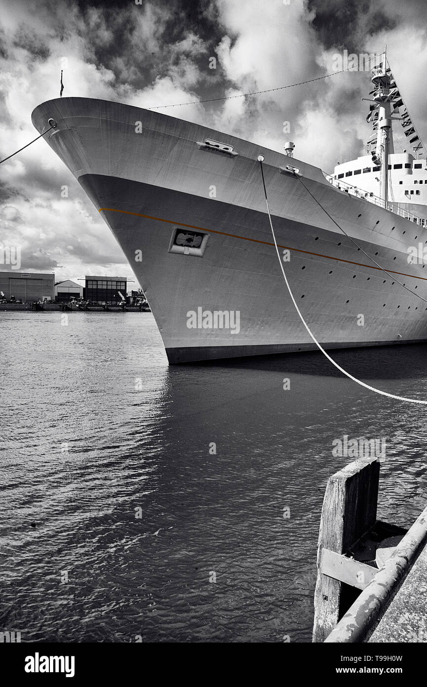 Cruise ship the SS Rotterdam docked in the port of Rotterdam Stock ...