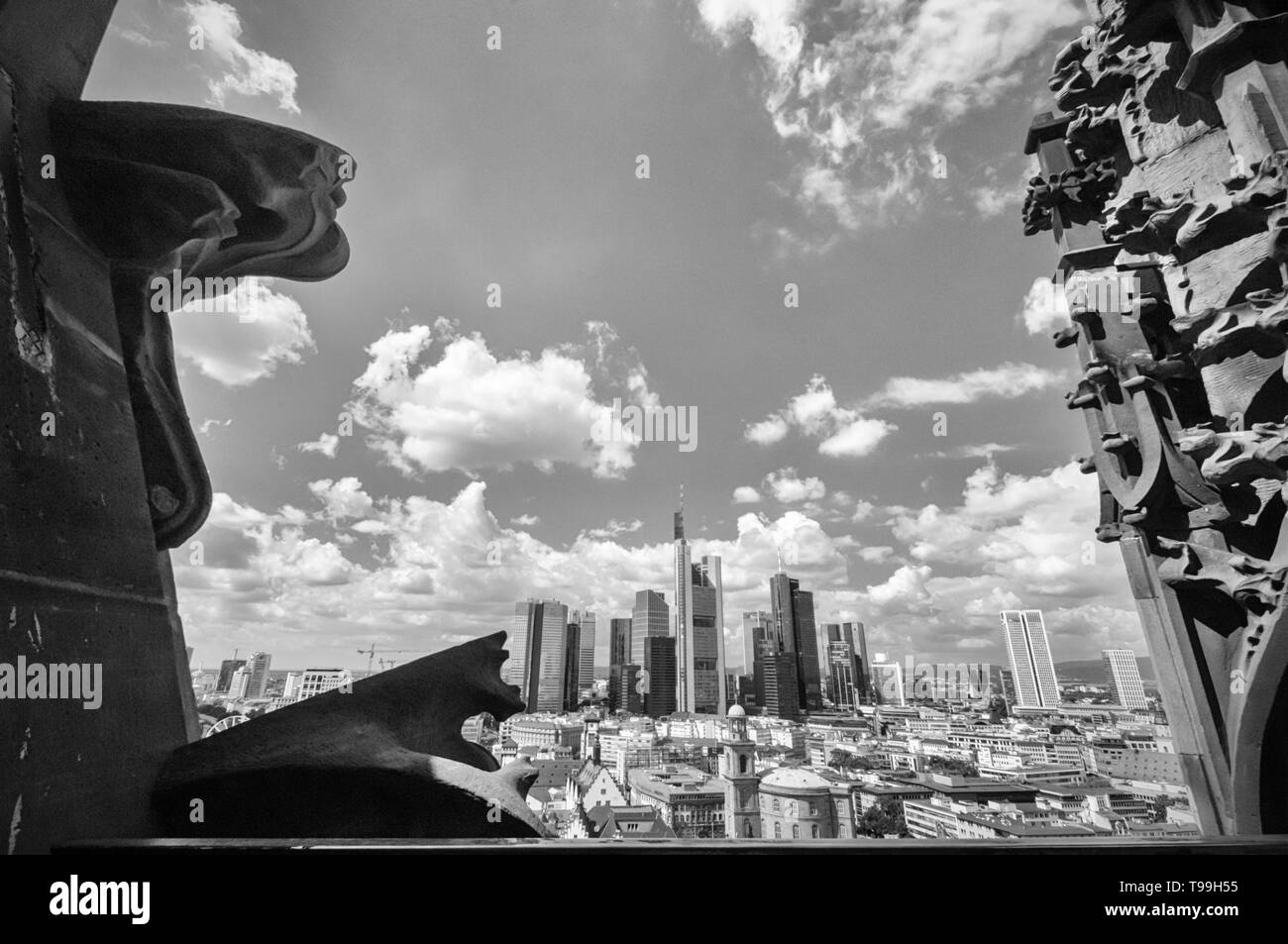 Frankfurt am Main, Germany: The Westend from the tower of the Kaiserdom ...