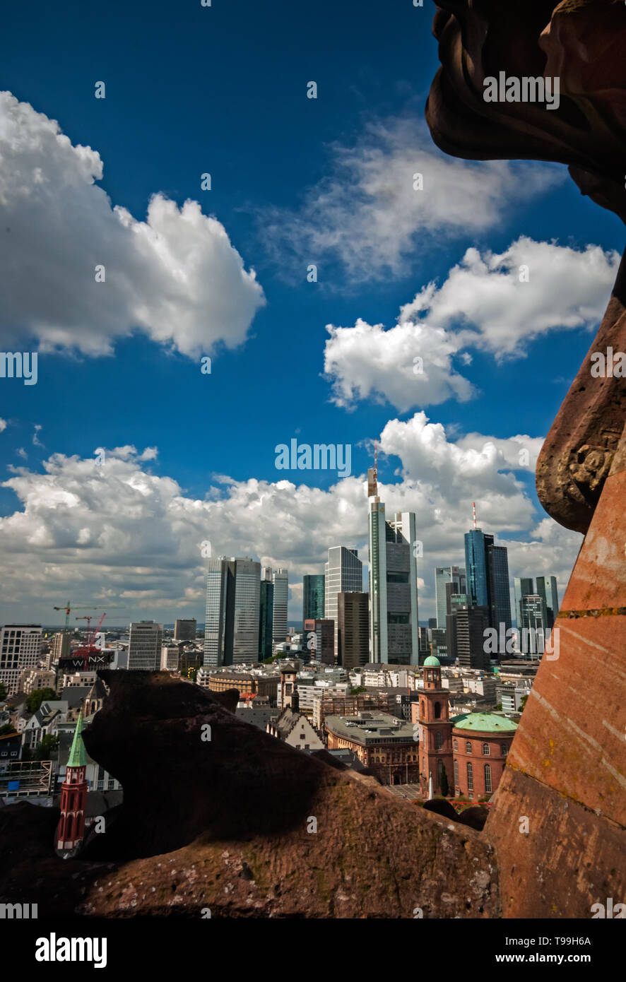 Frankfurt am Main, Germany: The Westend from the tower of the Kaiserdom ...