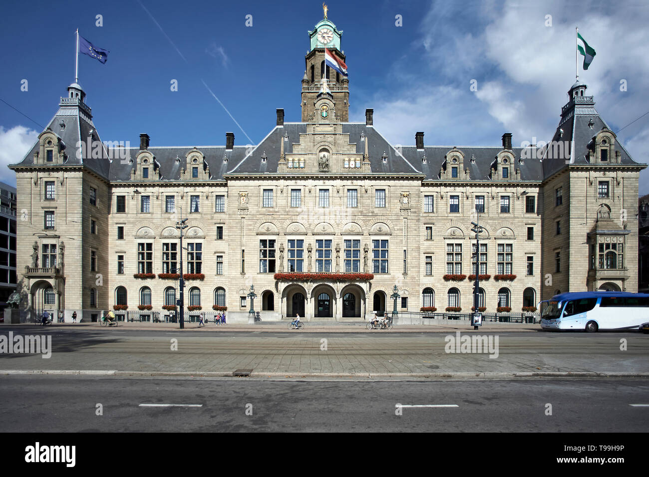 City hall of the city of Rotterdam in summer sunshine Stock Photo - Alamy