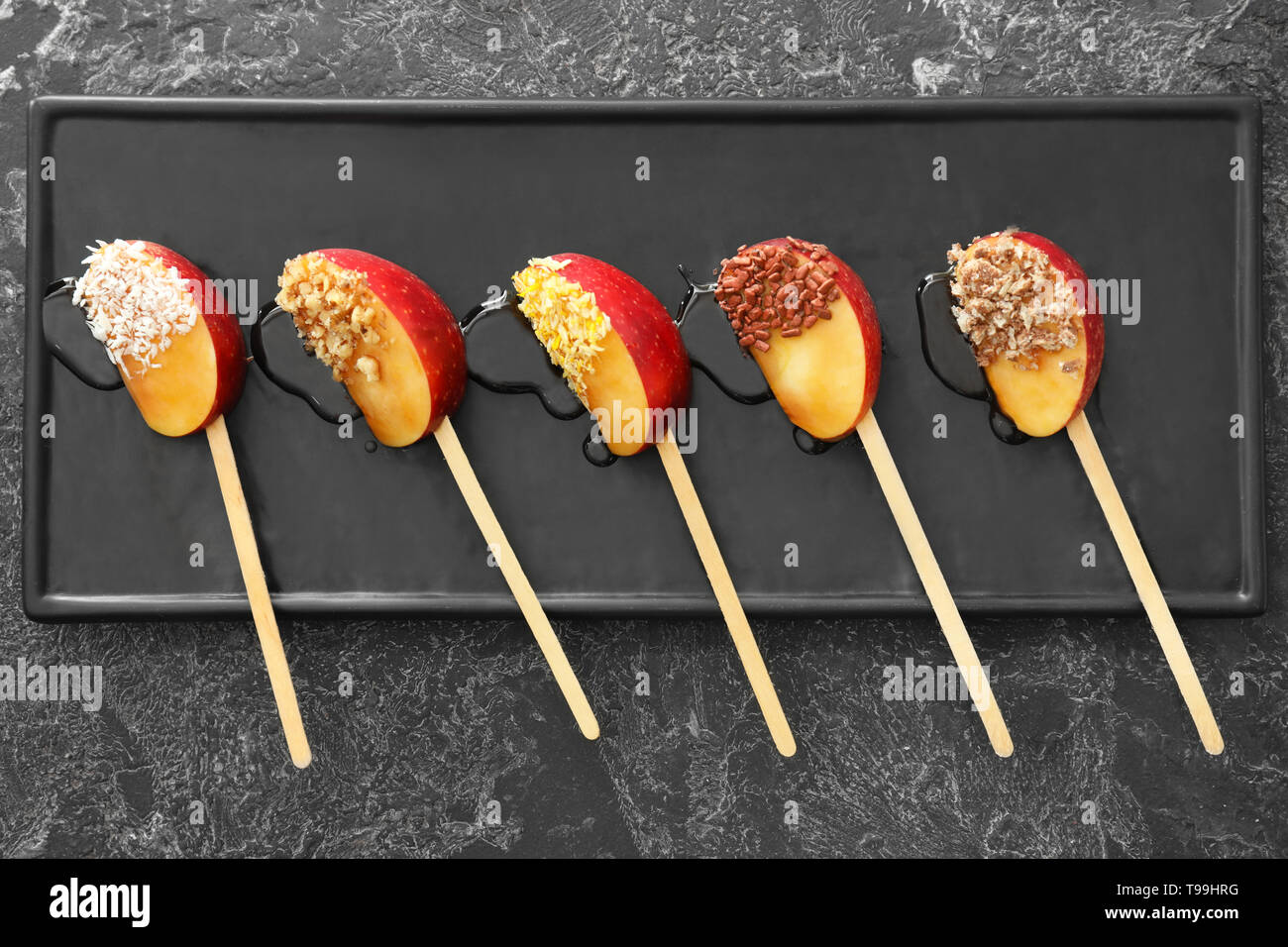 Apple wedge top view hi-res stock photography and images - Alamy