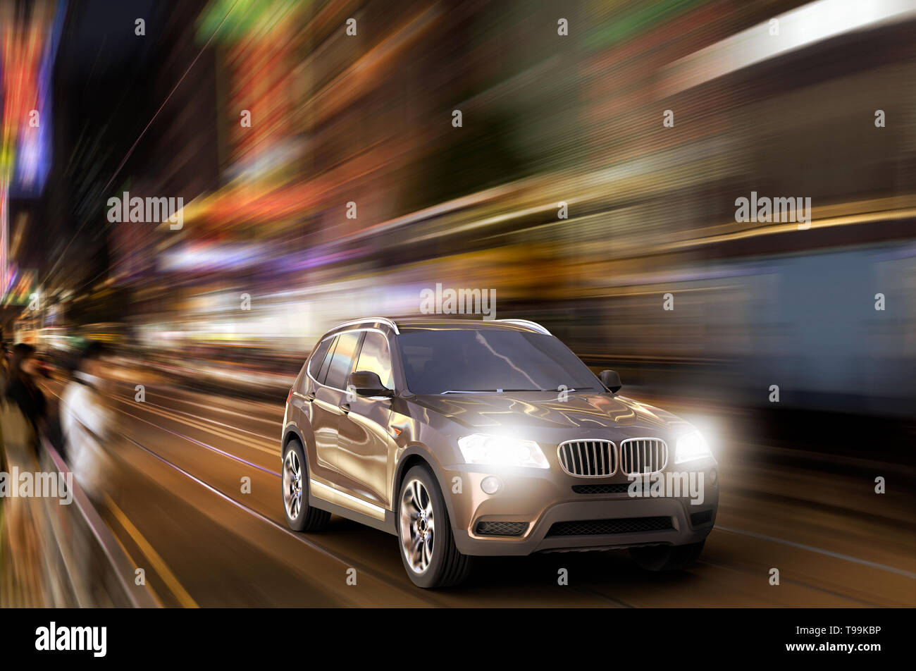 Car with zoom effect hi-res stock photography and images - Alamy