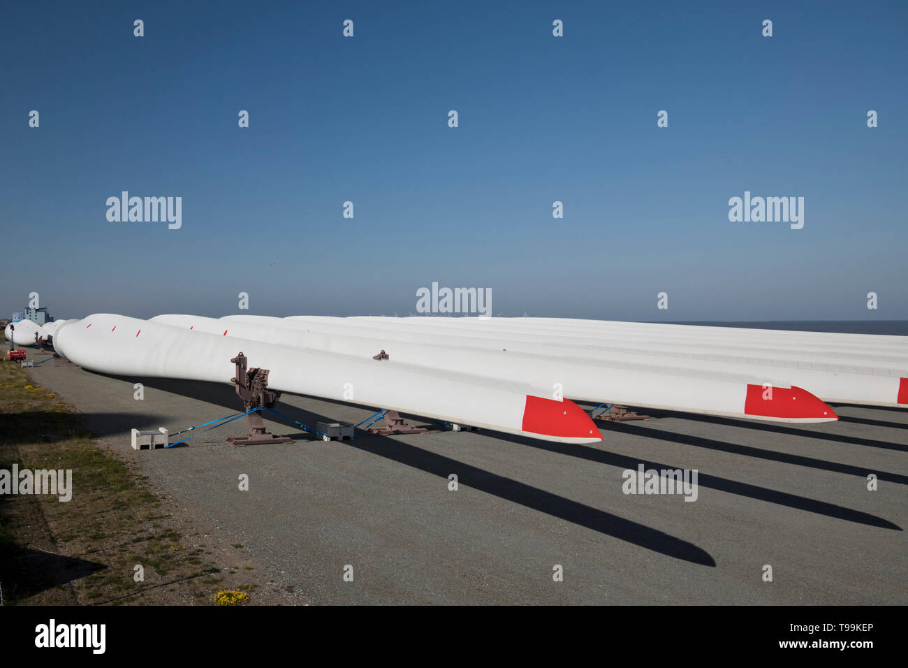 Offshore wind turbine construction base at Great Yarmouth outer harbour ...
