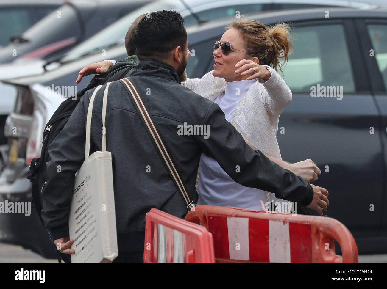 Geri Halliwell arrives for The Spice Girls tour rehearsals holding a ...