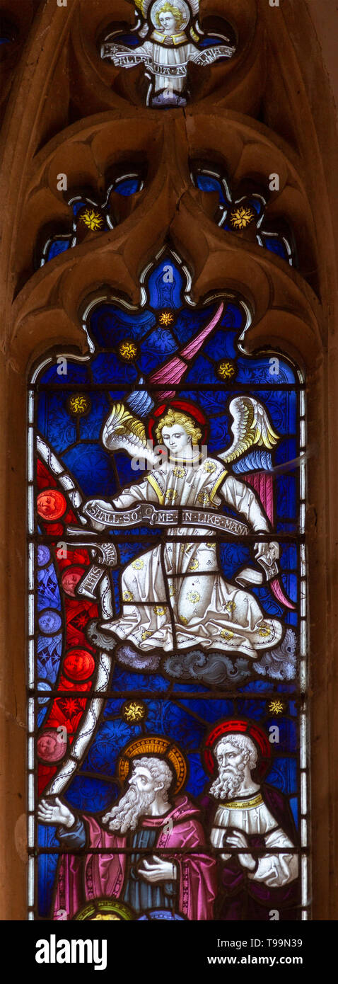 Victorian 19th century stained glass east window church of Saint ...