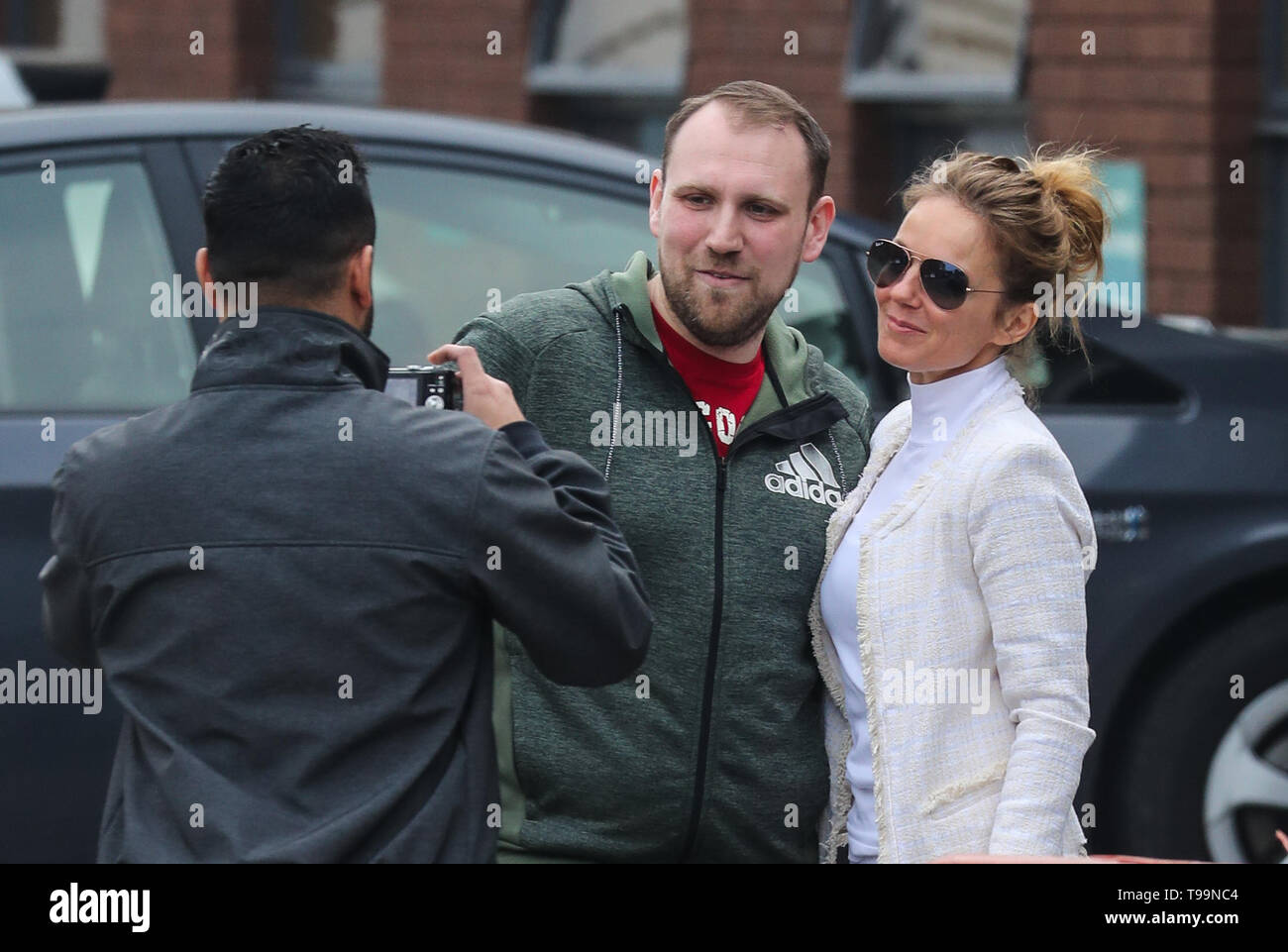 Geri Halliwell arrives for The Spice Girls tour rehearsals holding a ...