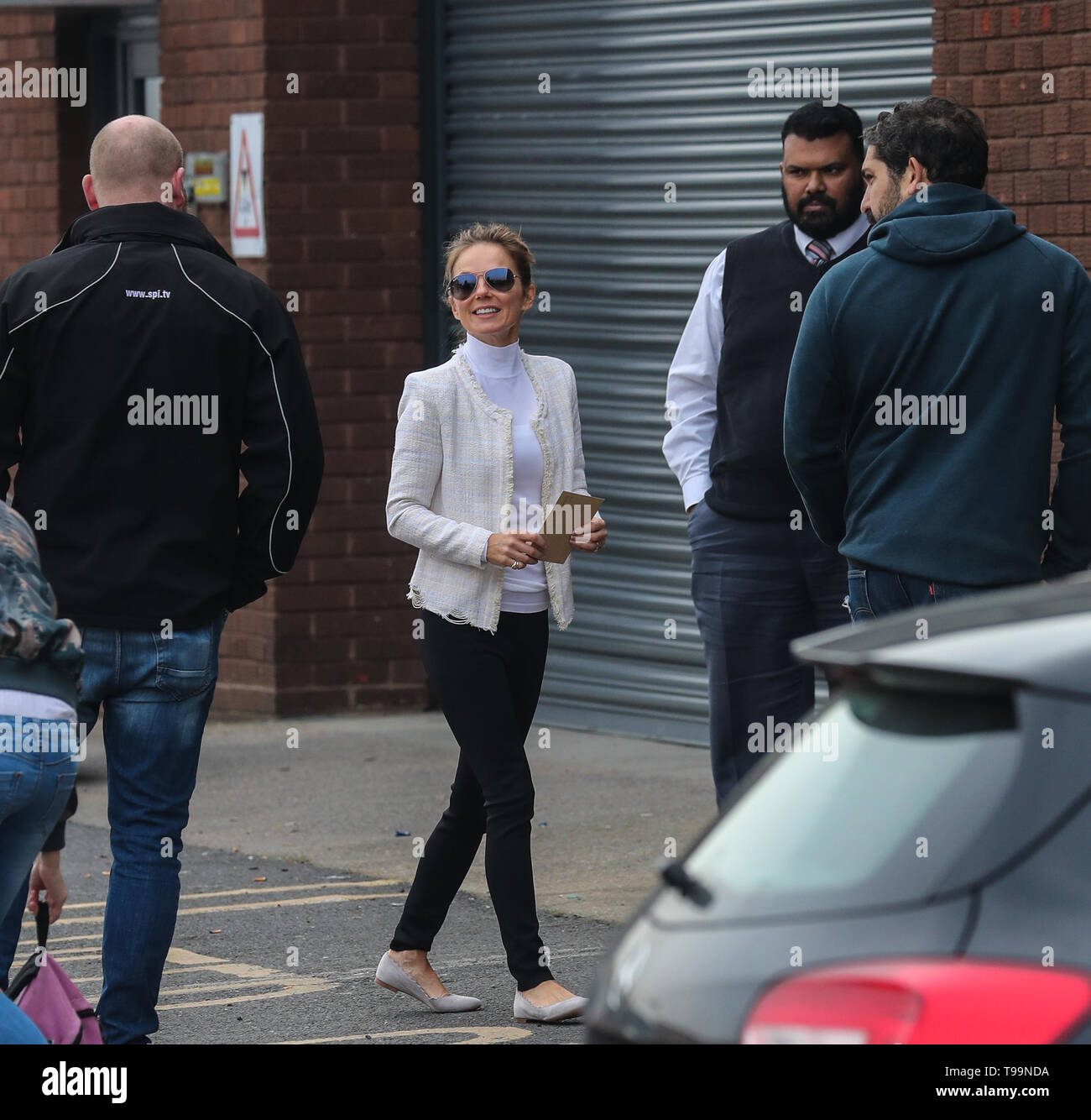 Geri Halliwell arrives for The Spice Girls tour rehearsals holding a ...