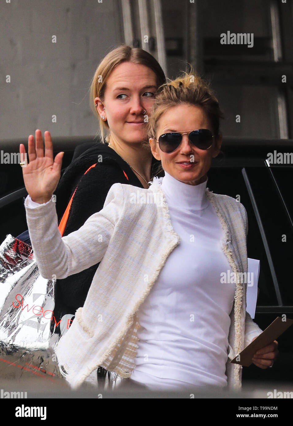 Geri Halliwell arrives for The Spice Girls tour rehearsals holding a ...