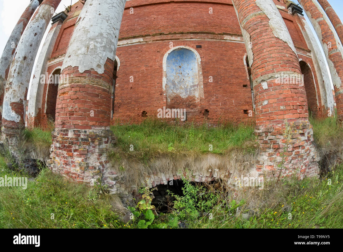 Destroyed Holy Spirit Church. Complex military settlement of Count A. A ...
