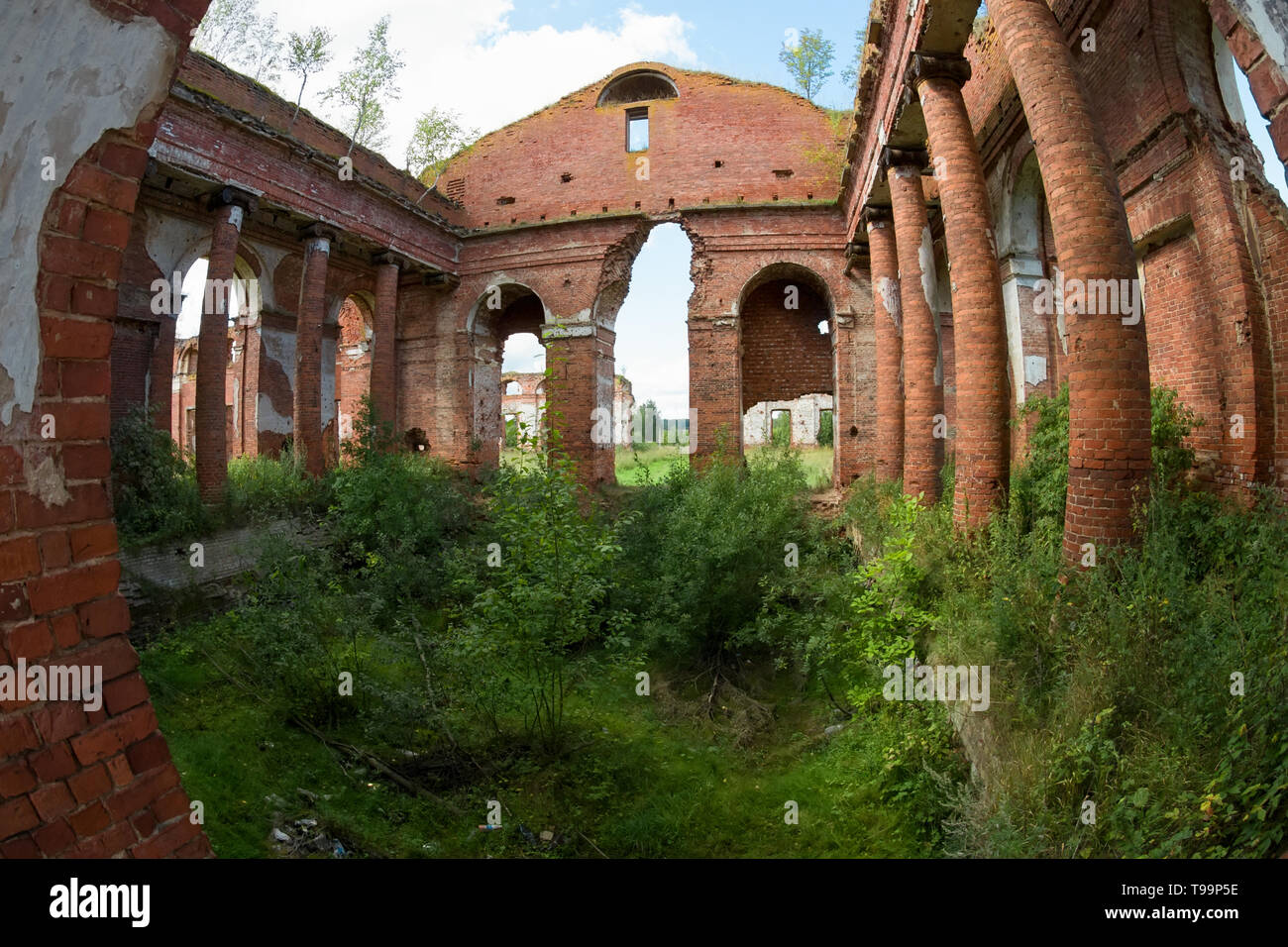 Destroyed Holy Spirit Church. Complex military settlement of Count A. A ...