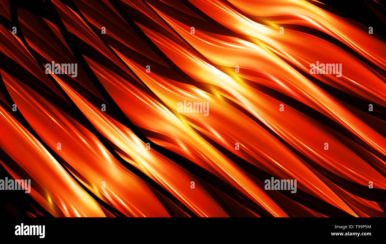 Fiery glowing futuristic metallic technology, computer generated abstract background, 3D ...