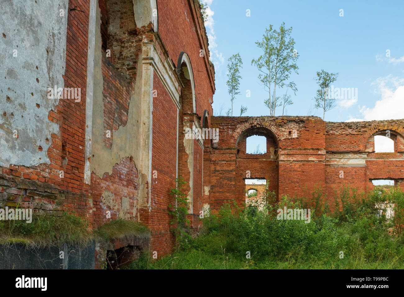 Destroyed Holy Spirit Church. Complex military settlement of Count A. A ...