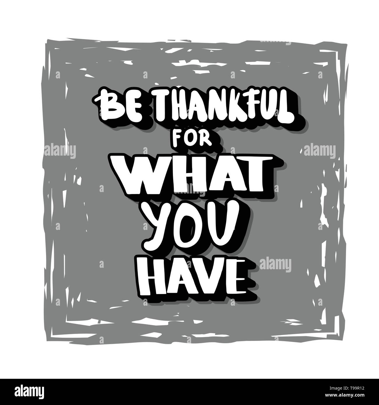 Be thankful for what you have vector handwritten lettering with ...
