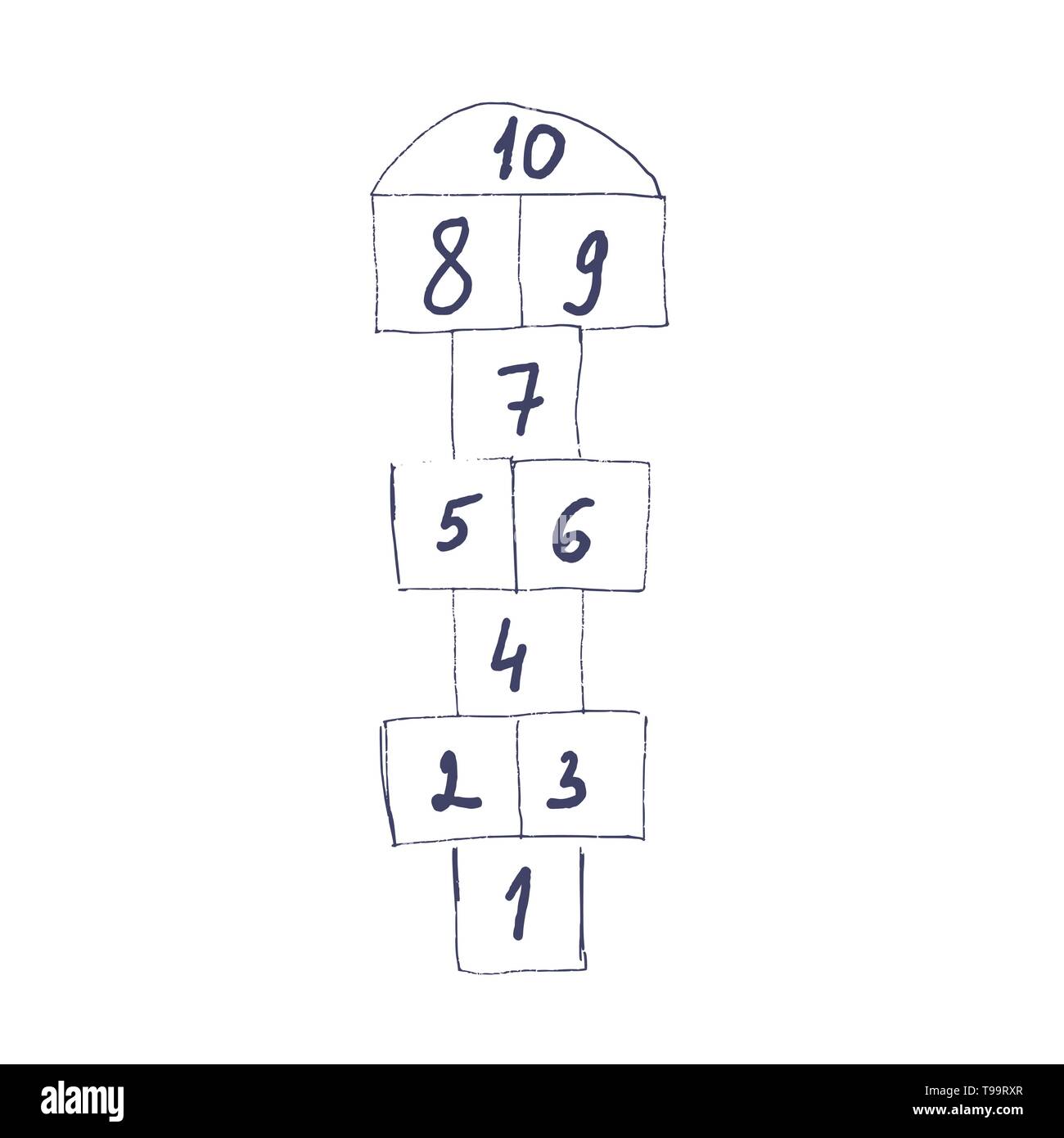 Illustration with hopscotch game. Vector concept design Stock Vector ...