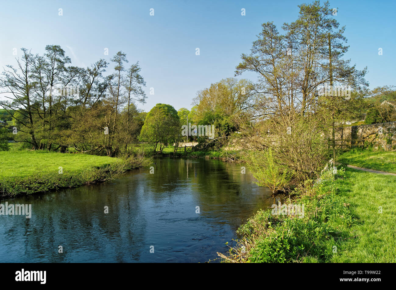 River Wye at Bakewell,Derbyshire,Peak District Stock Photo - Alamy