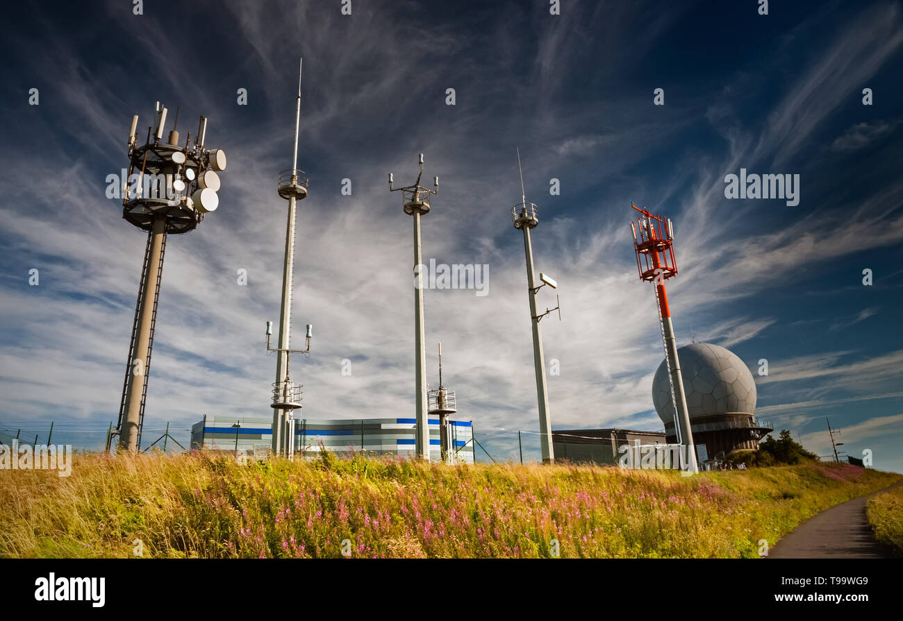 German countryside: The Wasserkuppe, the home of gliders and ...