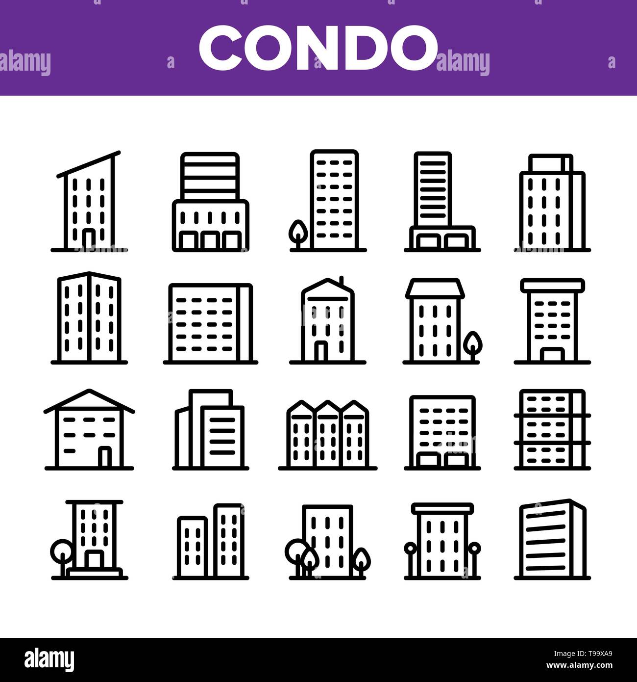 Black white drawing apartment buildings hi-res stock photography and ...