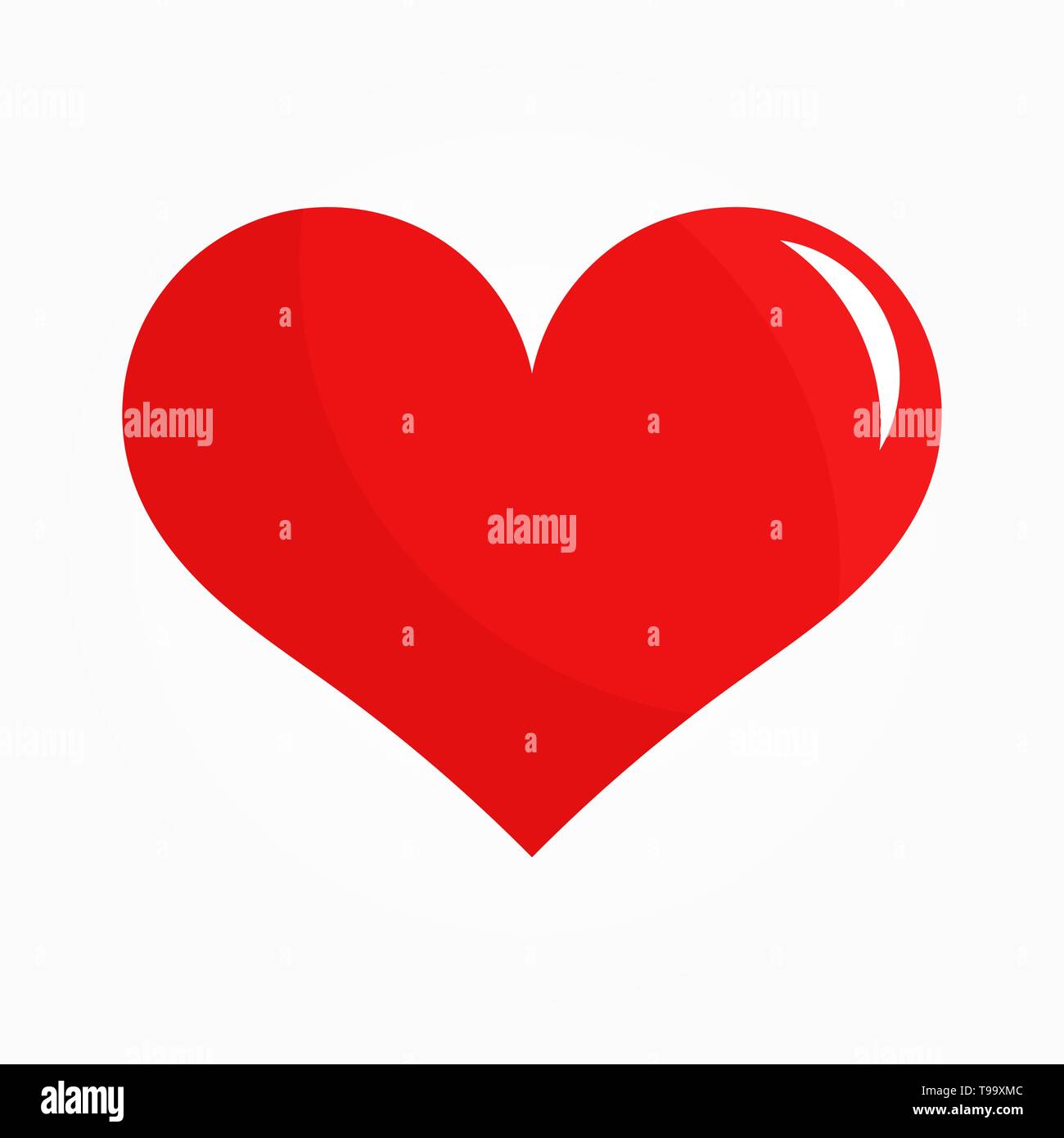 Red heart icon. Vector illustration Stock Vector Image & Art - Alamy