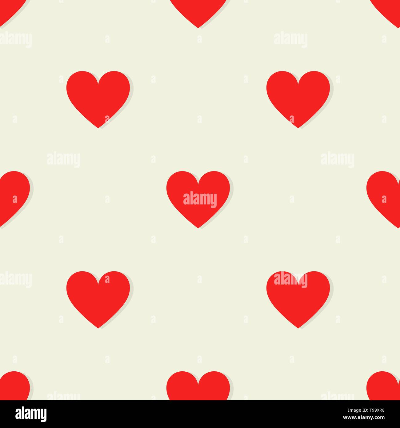 Valentine's day repeating heart pattern. Vector illustration Stock ...