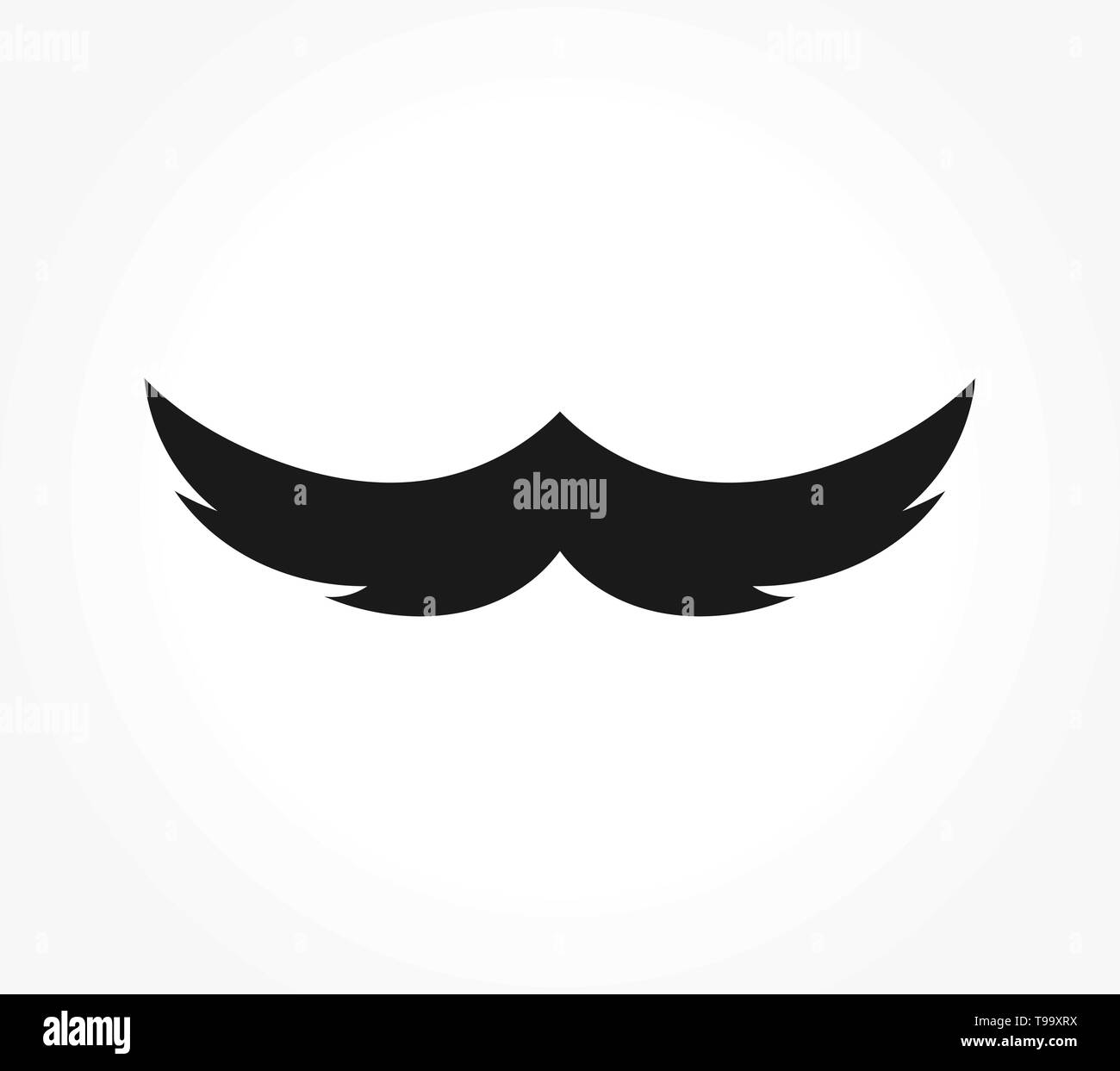 Black moustache icon. Vector illustration Stock Vector Image & Art - Alamy