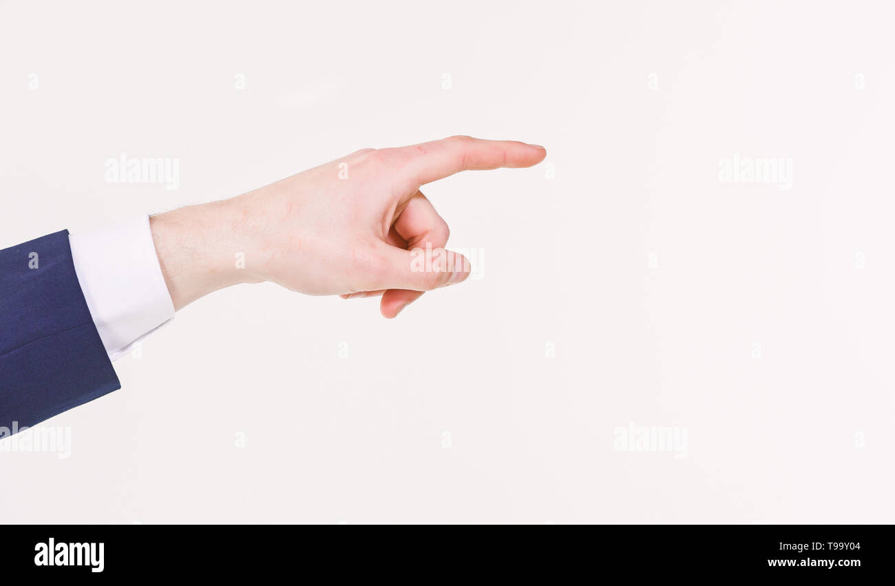 Hand Point Finger Arm Direction High Resolution Stock Photography and ...