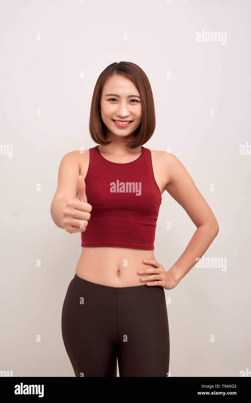 Fitness asian woman portrait Stock Photo - Alamy