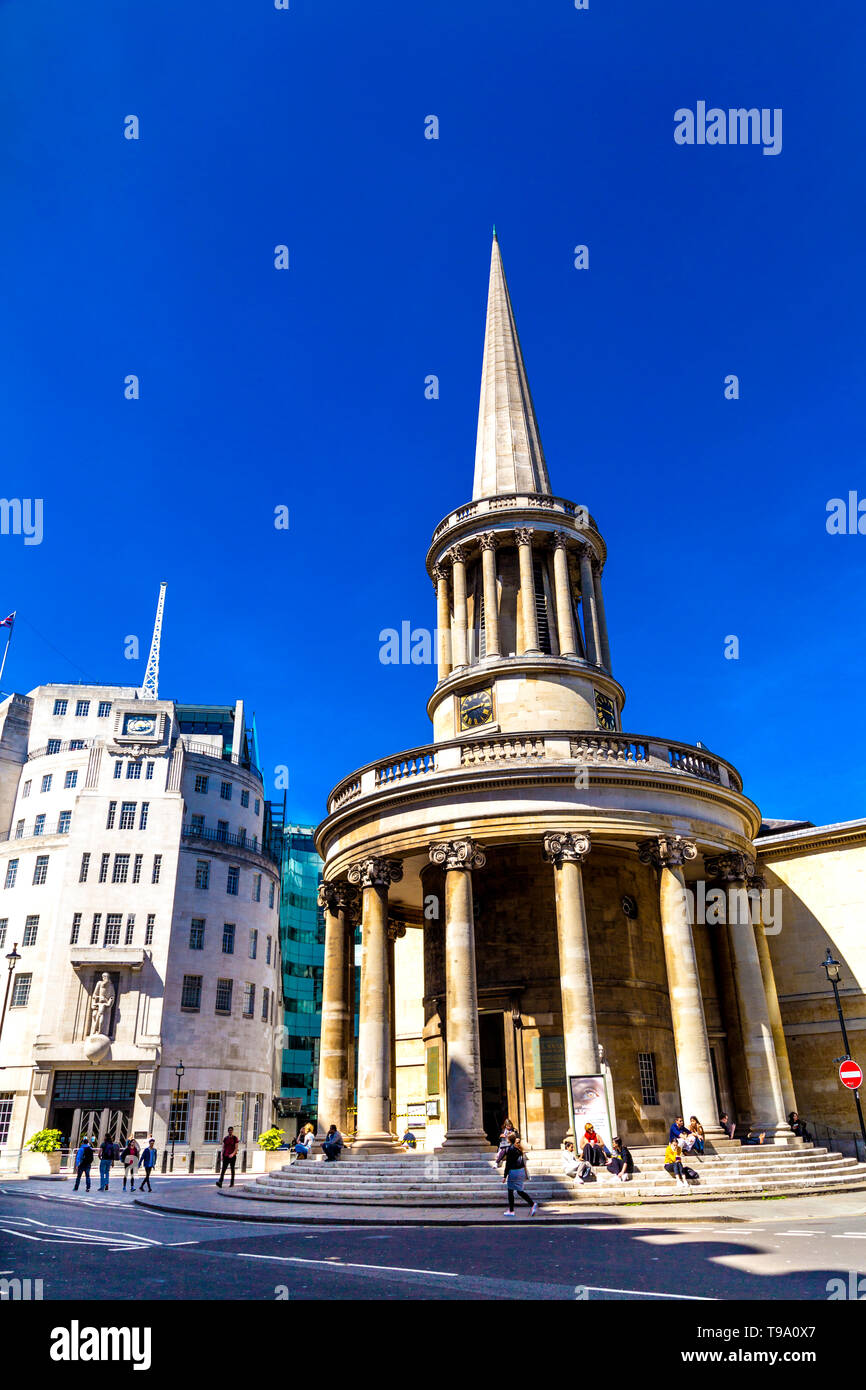 All souls langham place hi-res stock photography and images - Alamy