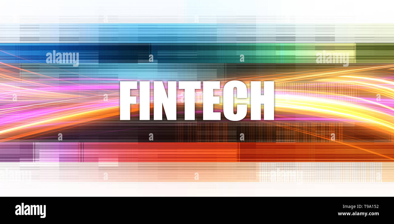 Fintech Corporate Concept Exciting Presentation Slide Art Stock Photo - Alamy