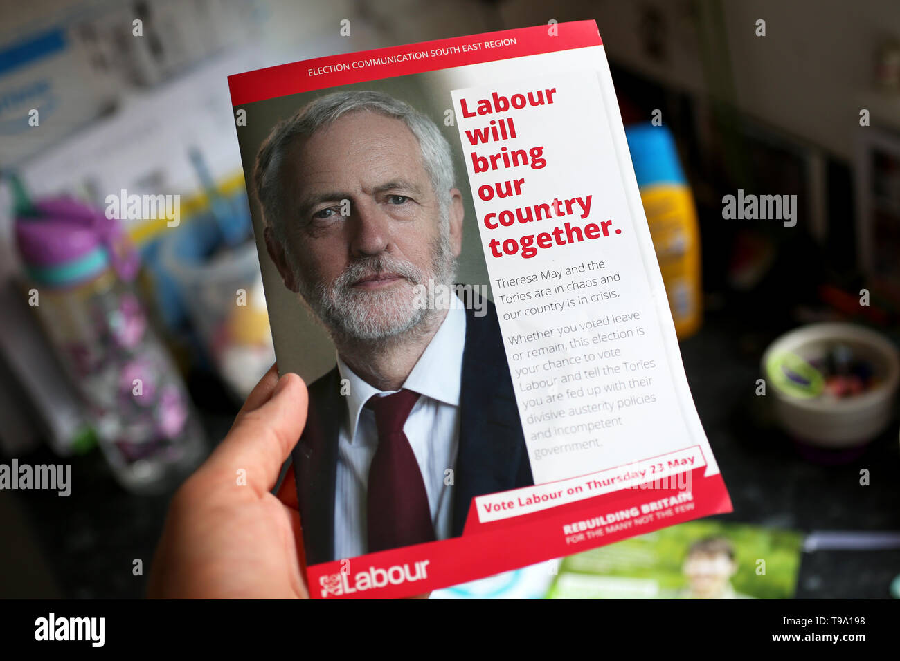 General views of campaign leaflets posted through the door on behalf of ...