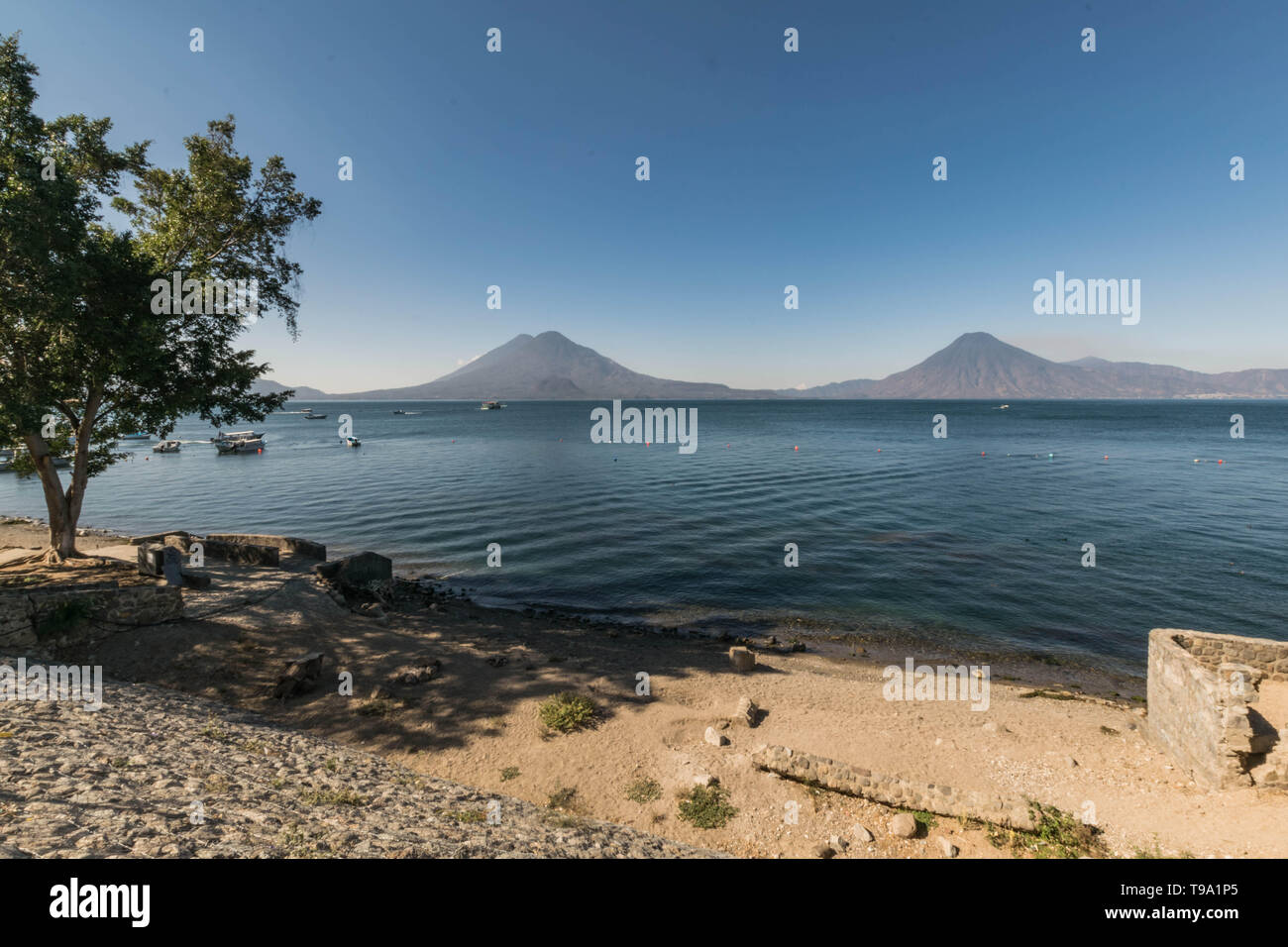 Boats panajachel lake atitlan guatemala hi-res stock photography and ...