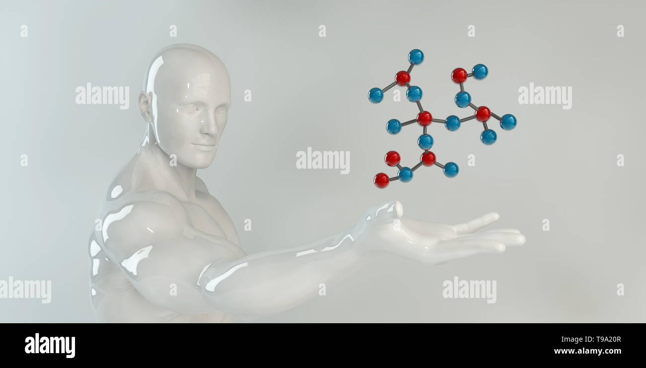 Man Holding Molecule Science Research and Development Stock Photo - Alamy